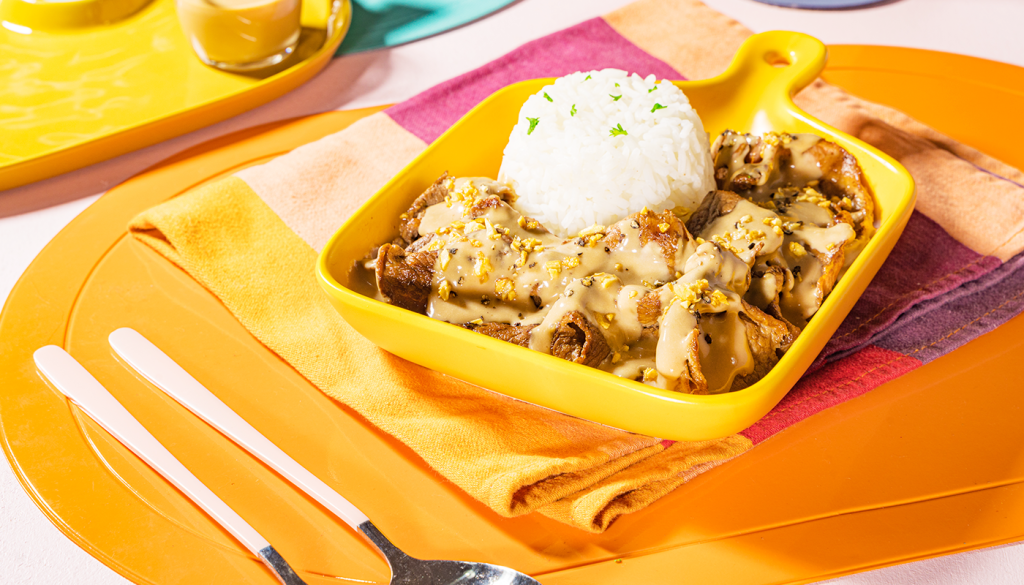 Creamy Garlic Pepper Beef - Kitchen Angel