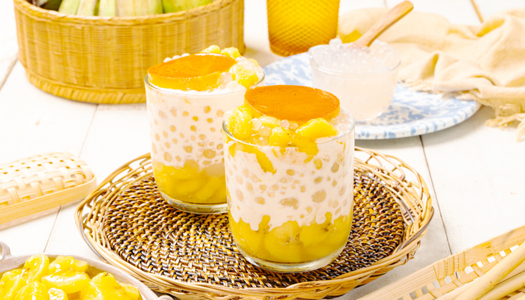 Leche Saba Con Yelo with Sago - Kitchen Angel